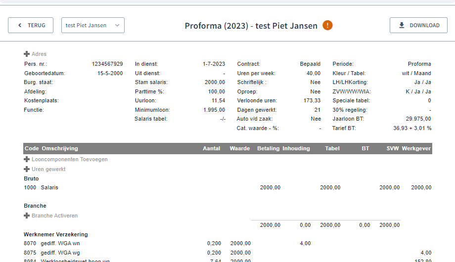 De nieuwe proforma loonstrook van de werknemer – Kennisbank Van Winssen ...